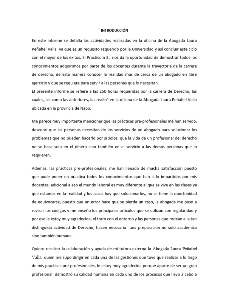 INTRODUCCIÓN practicum | PDF