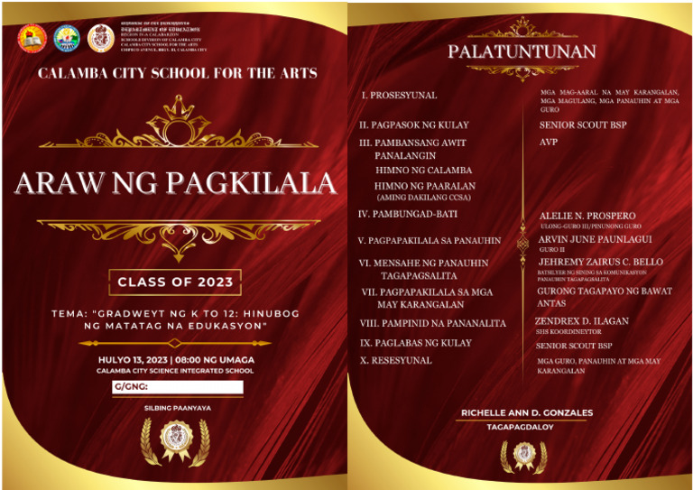 Araw-ng-Pagkilala-Program | PDF