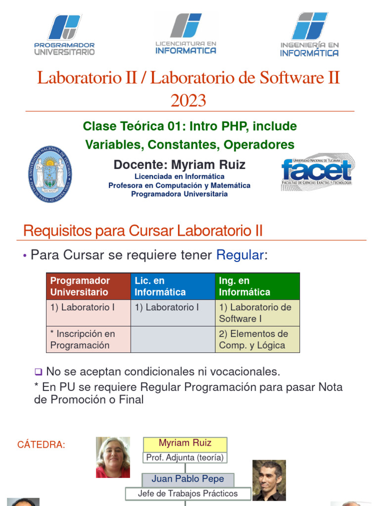 Clase 01 - Laboratorio II 2023 | PDF | Php | Entorno de desarrollo ... Clase 01 - Laboratorio II 2023 | PDF | Php | Entorno de desarrollo ...