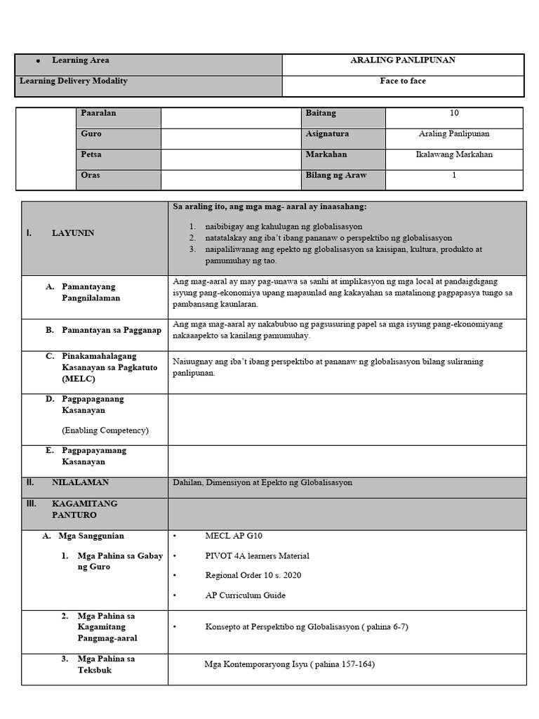Le g10q2 Melc1 w1d1 | PDF