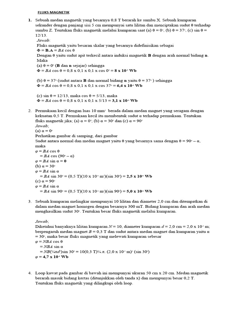 Contoh-Soal-Fluks-Magnetik | PDF