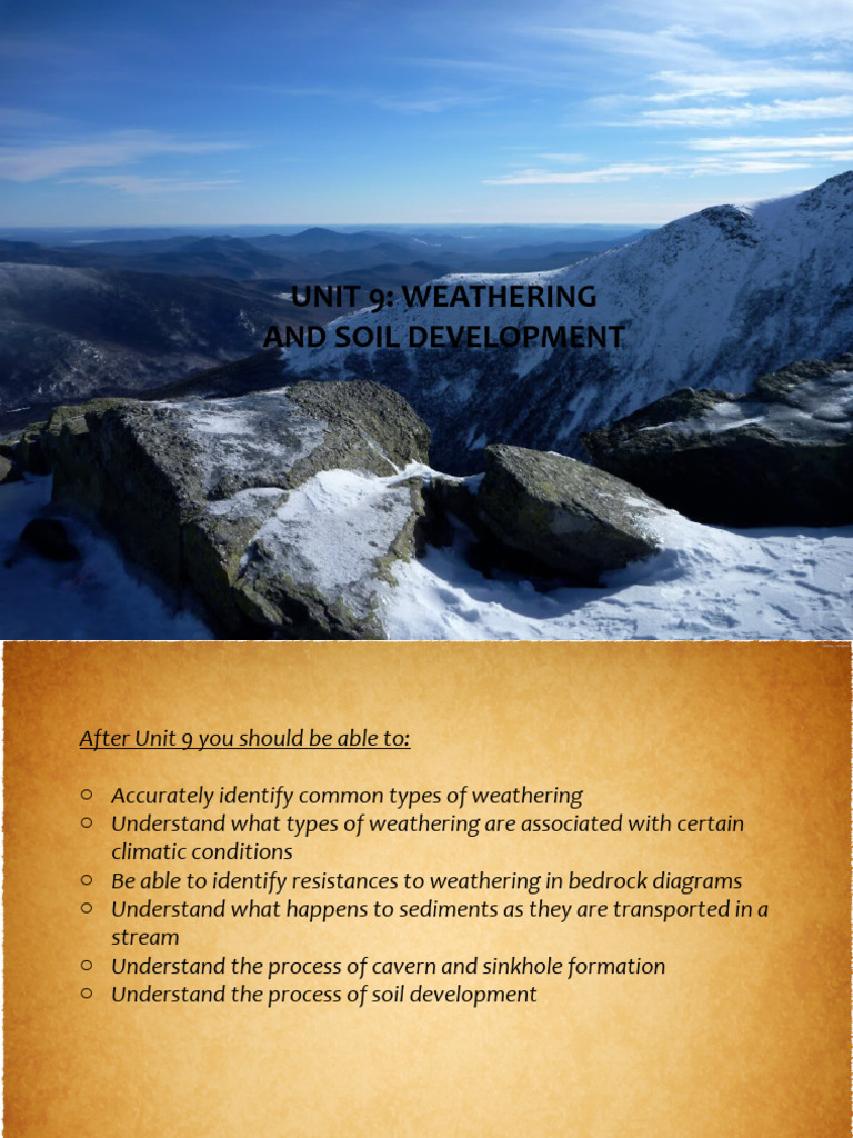 Unit 9 Weathering | PDF | Weathering | Sedimentary Rock