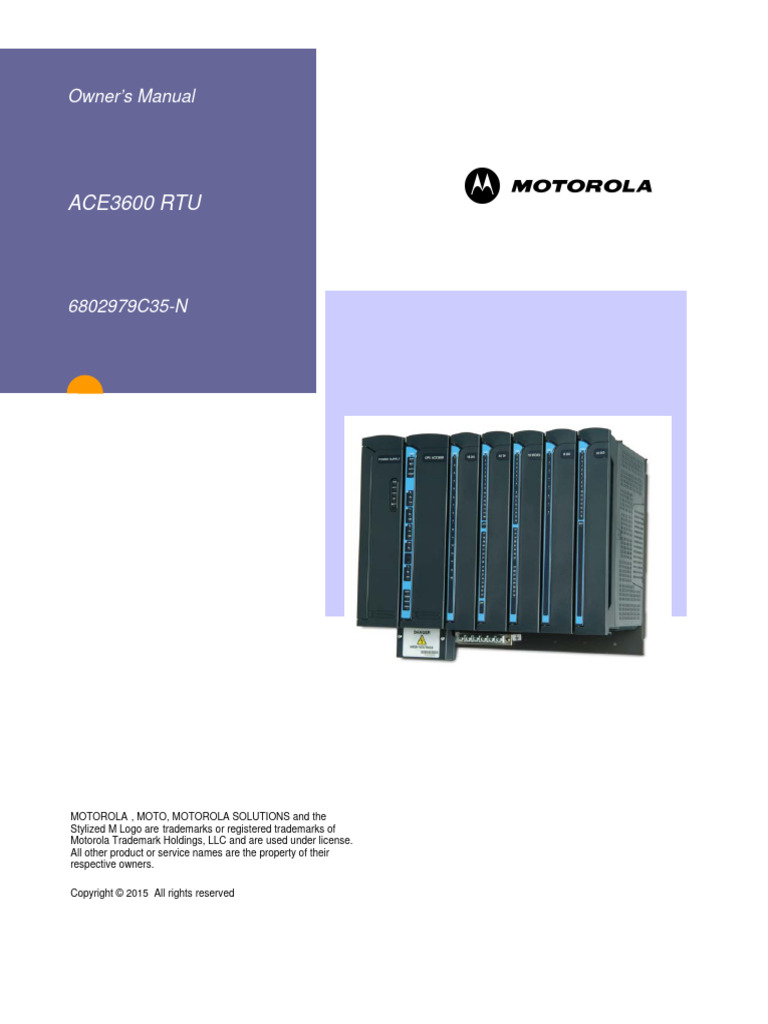 ACE3600 RTU Owners Manual - 6802979C35-N - 2015 | PDF | Programmable Logic Controller | Copyright