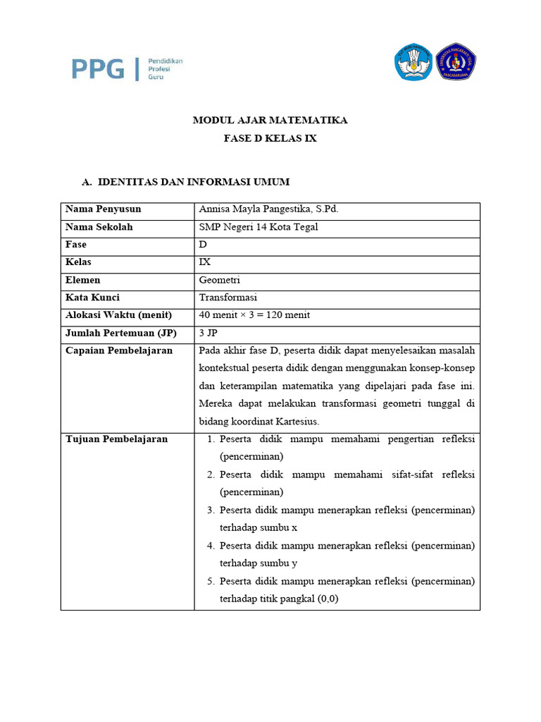 Modul Ajar Refleksi CRT | PDF