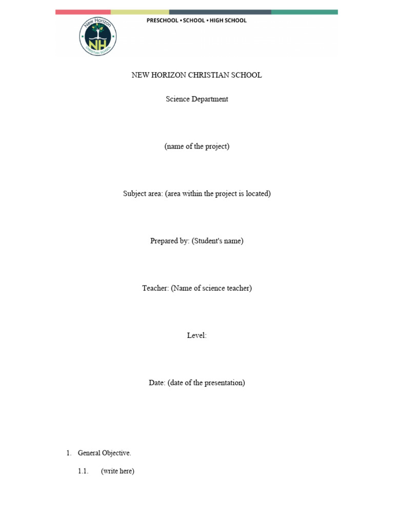 Science Project Template | PDF