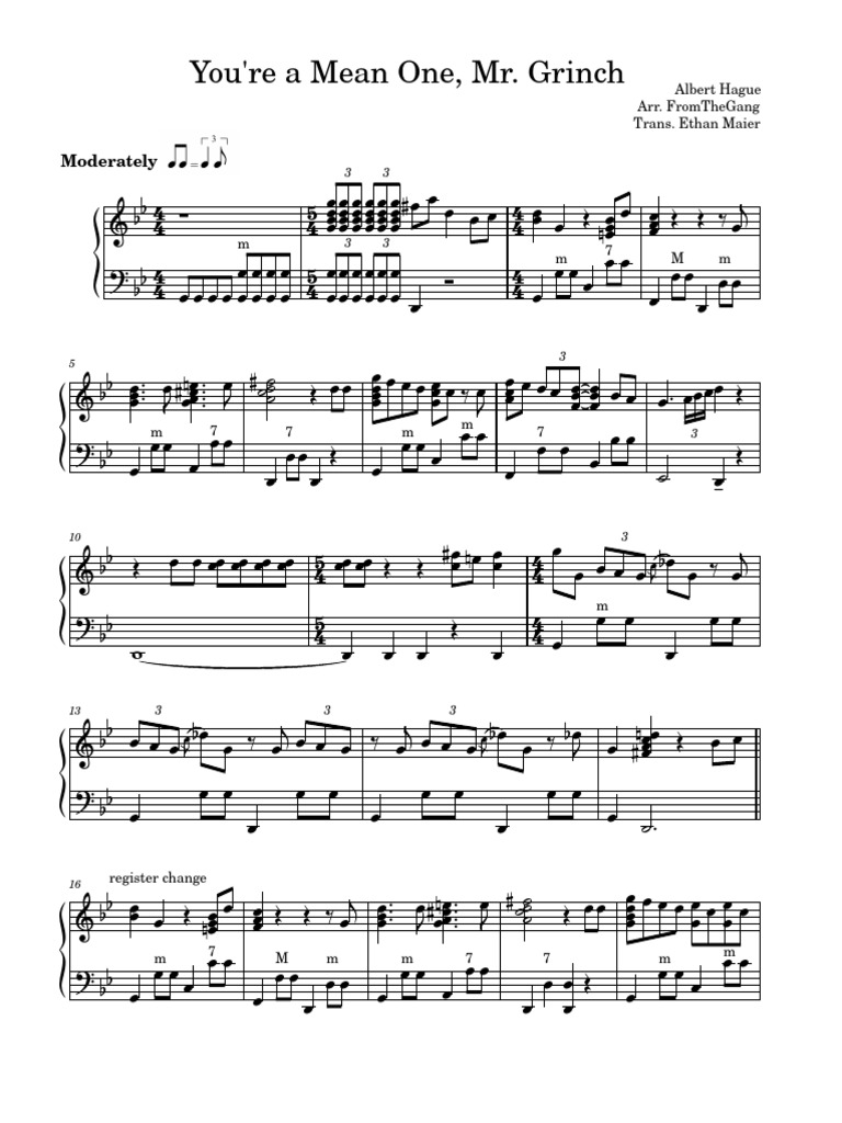 You're A Mean One, Mr. Grinch | PDF