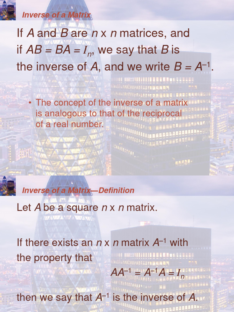 Matrix Inverse - b | PDF | Matrix (Mathematics) | Determinant