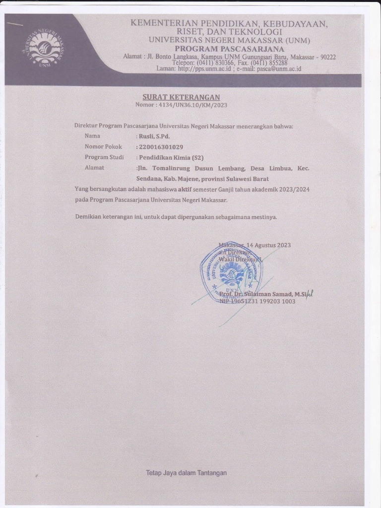 12-Surat Ket-Aktif Kuliah | PDF