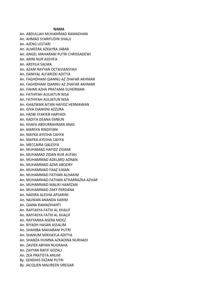 List of Names and OAT Data | PDF