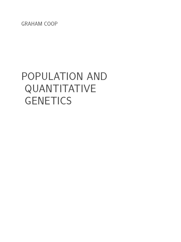 Release Popgen Notes | PDF | Evolution | Population Genetics