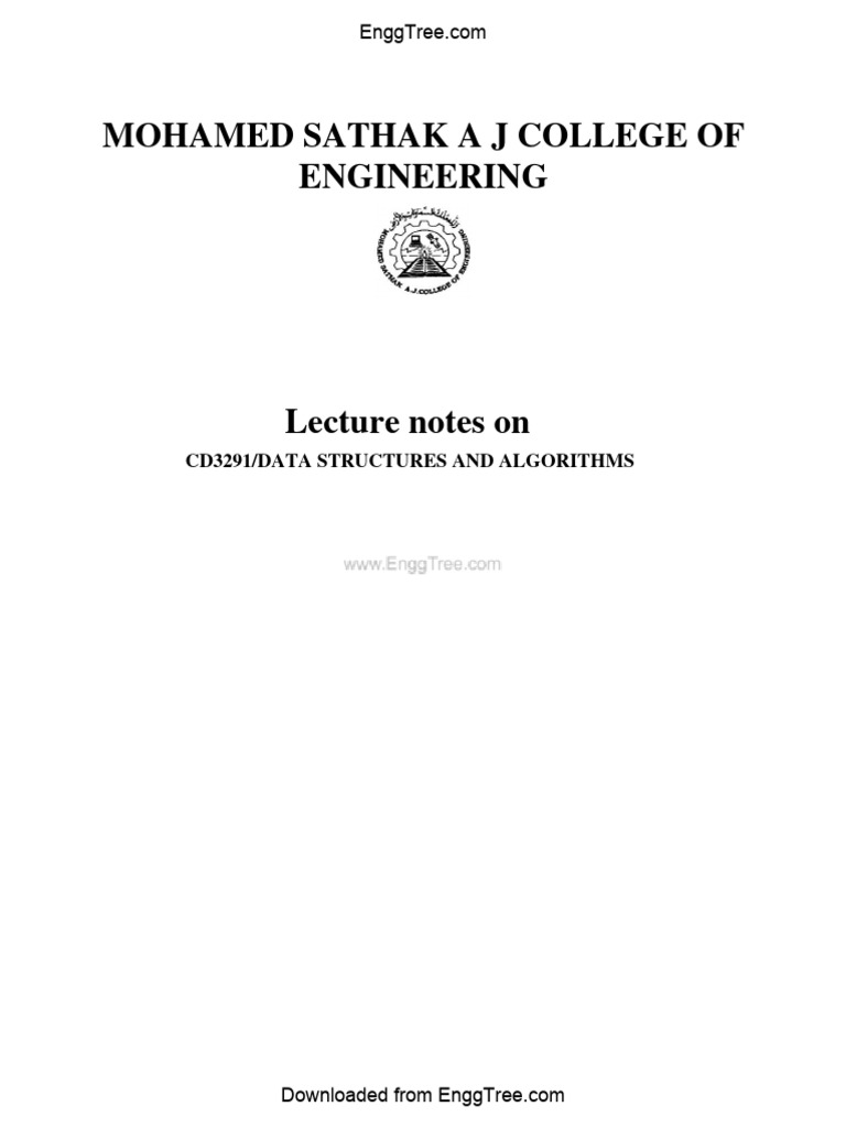 Cd3291 Data Structures And Algorithms Lecture Notes 2 Pdf Inheritance Object Oriented 9025