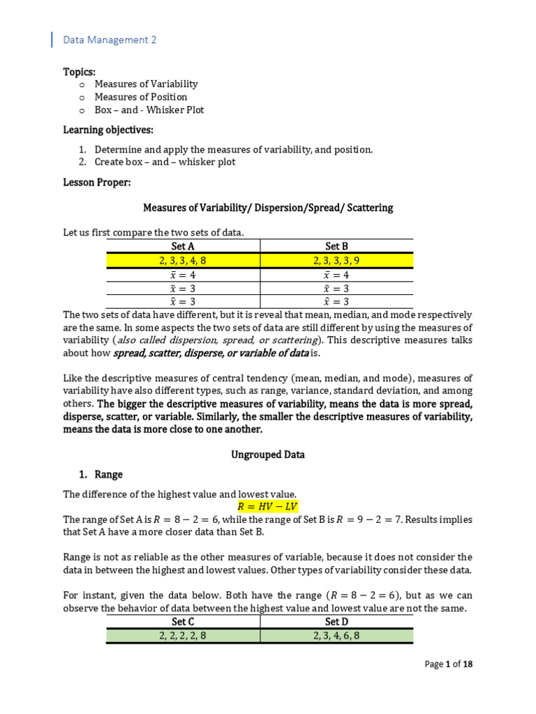 Data Management 2 | PDF | Standard Deviation | Standard Score