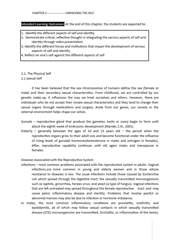 Chapter 2 Uts | PDF | Sexually Transmitted Infection | Menstrual Cycle
