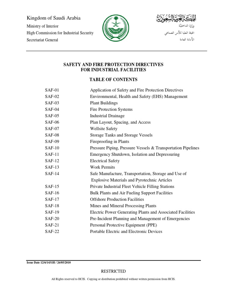 SAF-01 Application of SAF Directives 30 - JUN - 2010 | Download Free ...