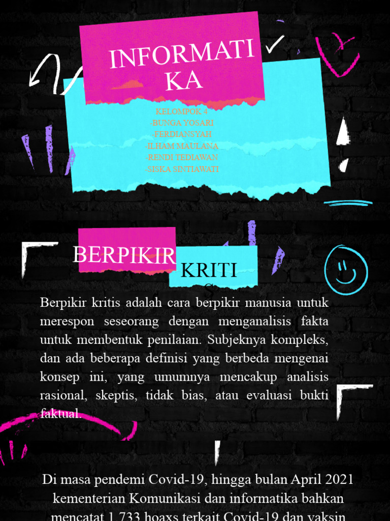 Presentasi Materi Literasi Digital Mapel Informatika | PDF