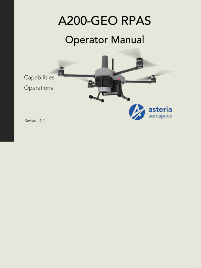 A200-GEO RPAS Operator Manual v1.4 | PDF