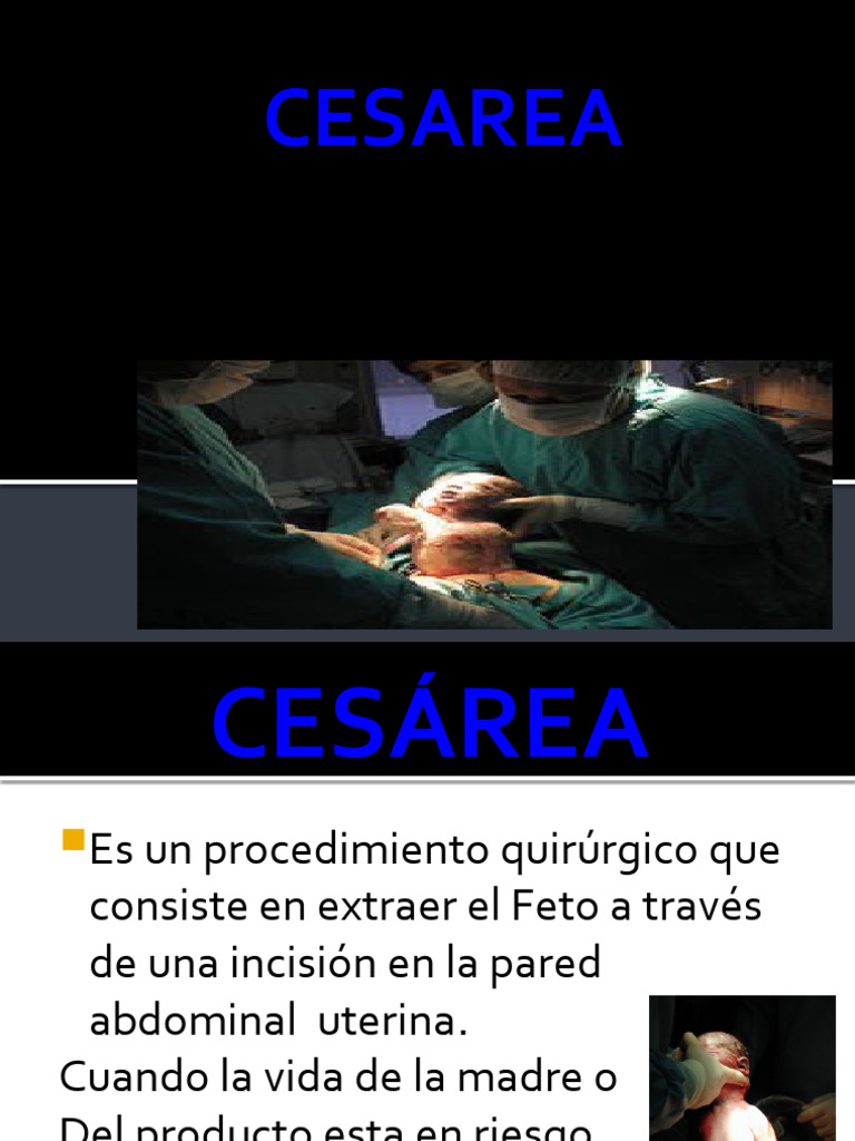 1 Cesarea Pdf Seccion De Cesárea Parto