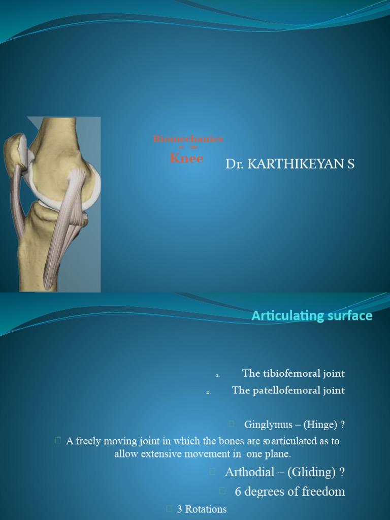 Biomechanics of Knee | PDF | Knee | Anatomical Terms Of Motion