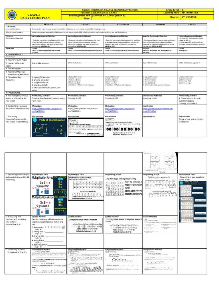 Q2 W8 Math | PDF | Mathematics | Learning