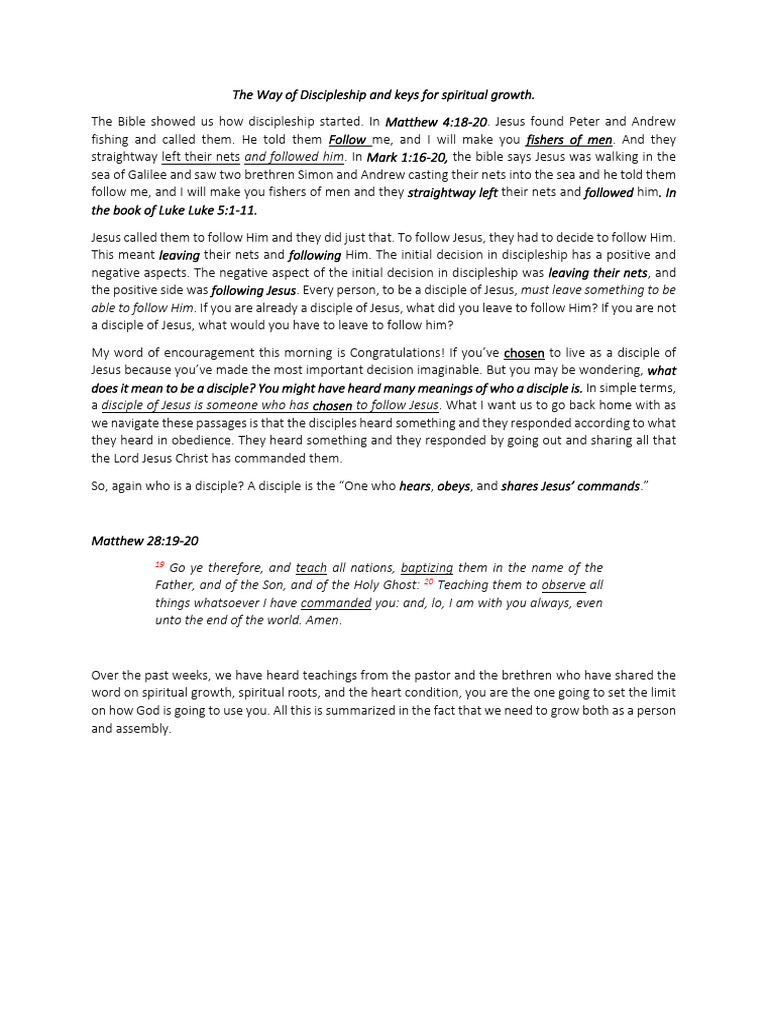 What Is A Disciple | PDF | Disciple (Christianity) | Jesus