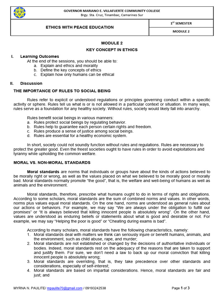 Ethics - Module 2 | PDF | Career & Growth | Science & Mathematics