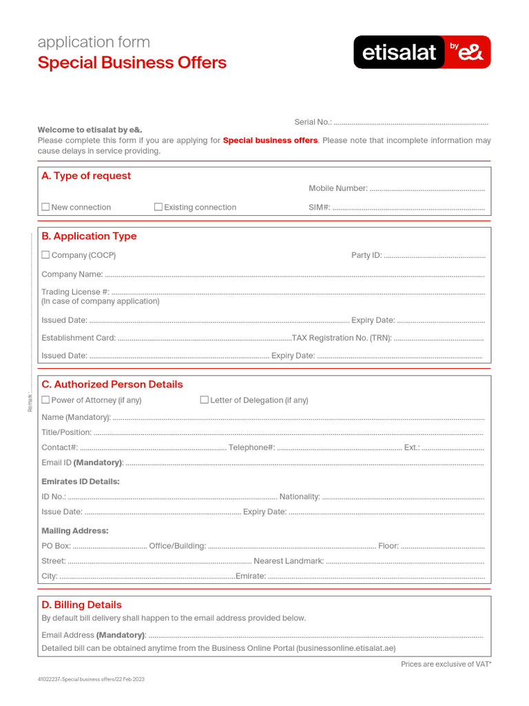 Etisalat Business Postpaid Plans Overview | PDF