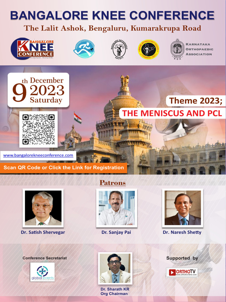 Bangalore Knee Conference 2023 - Brochure | PDF | Knee | Joints