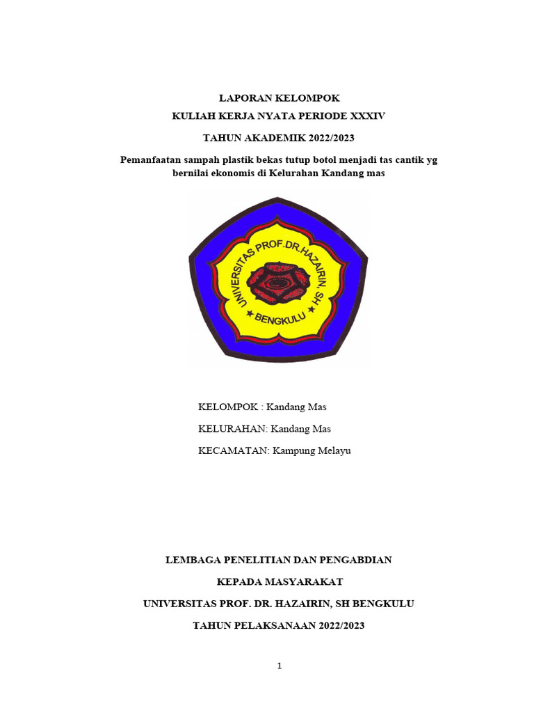 LAPORAN KELOMPOK Kkn... | PDF