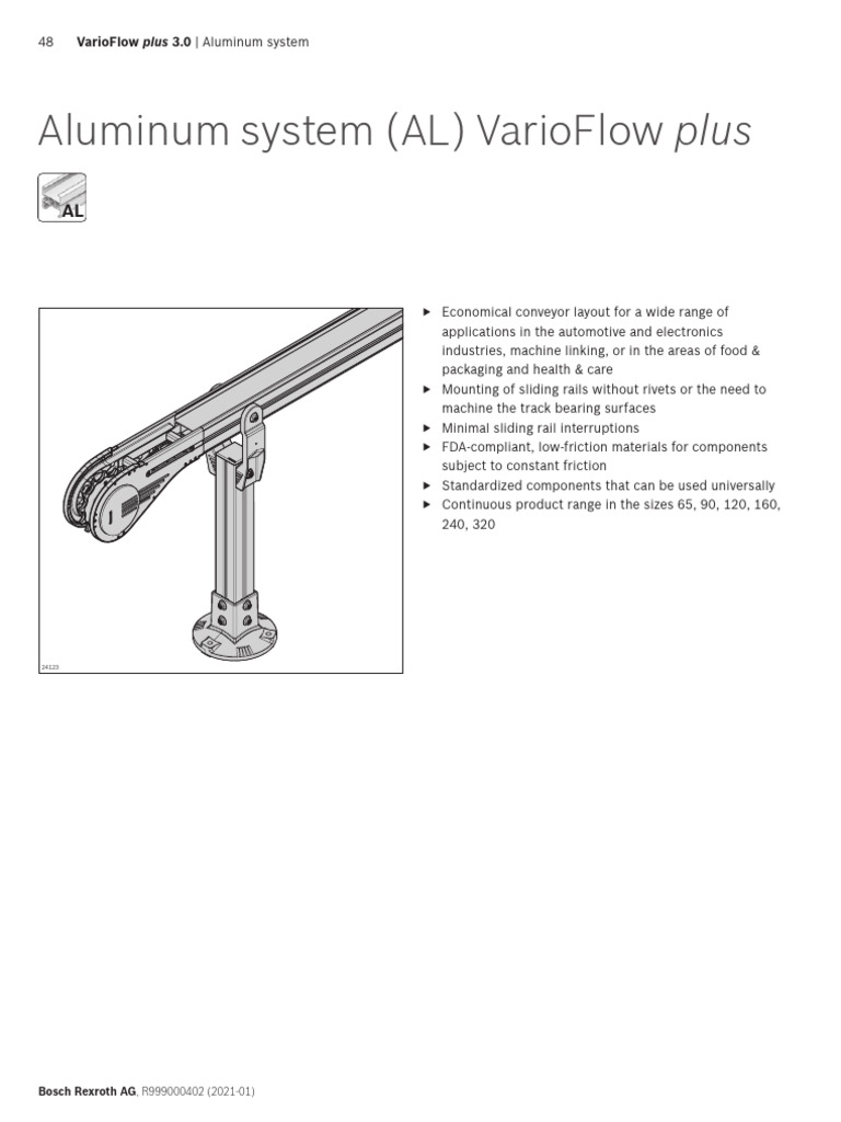 VarioFlow Plus 3.0 Aluminum System Overview | PDF | Screw | Machines