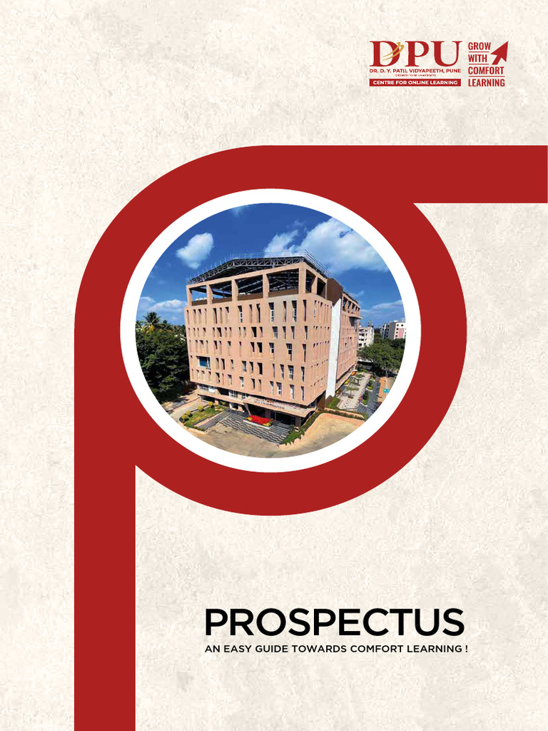 Prospectus DPU 2024 Online MBA - DY Patil University Admission Process | PDF