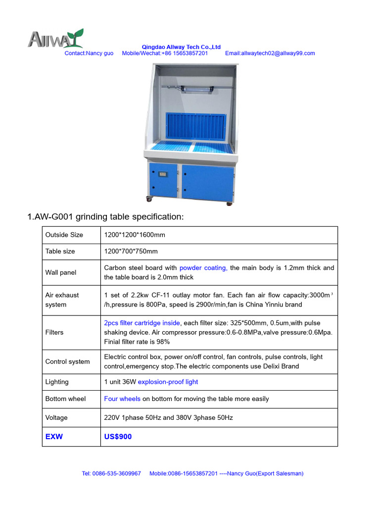 Grinding Table Catalog-Allway2023 | PDF | Electricity | Manufactured Goods