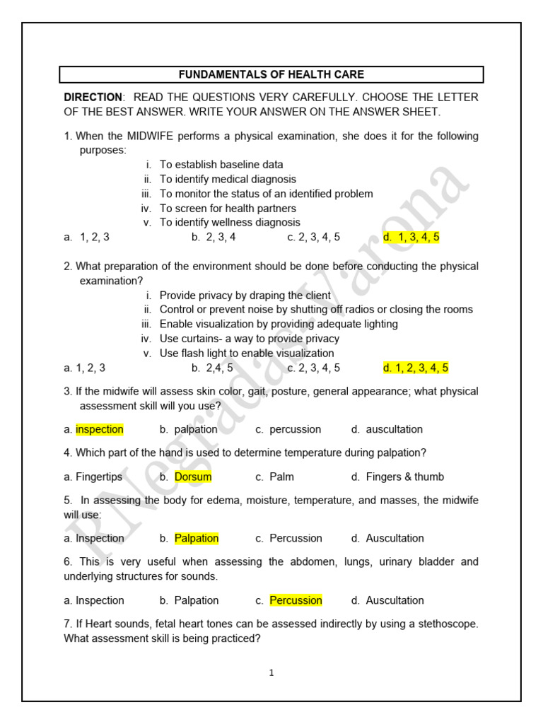 Funda Exam 2 Answer | PDF