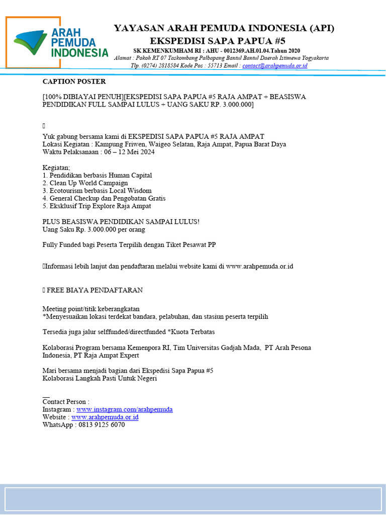 Caption Poster Dan Twibbon Esp5 | PDF