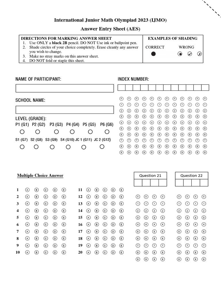 Aes Ijmo 2023 | Download Free PDF | Stationery | Writing Implements