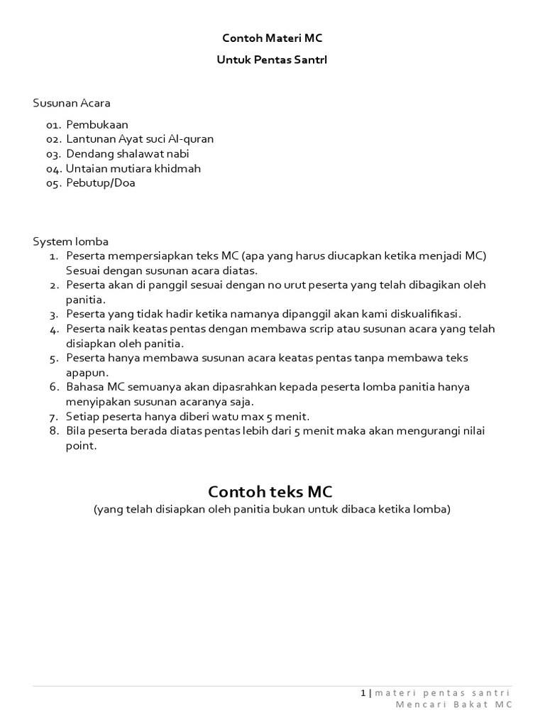 Contoh Materi MC 2 | PDF