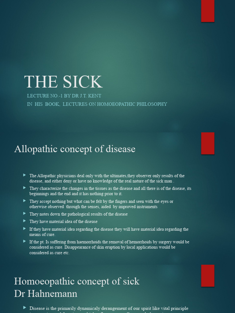 The Sick | PDF | Homeopathy | Pathology