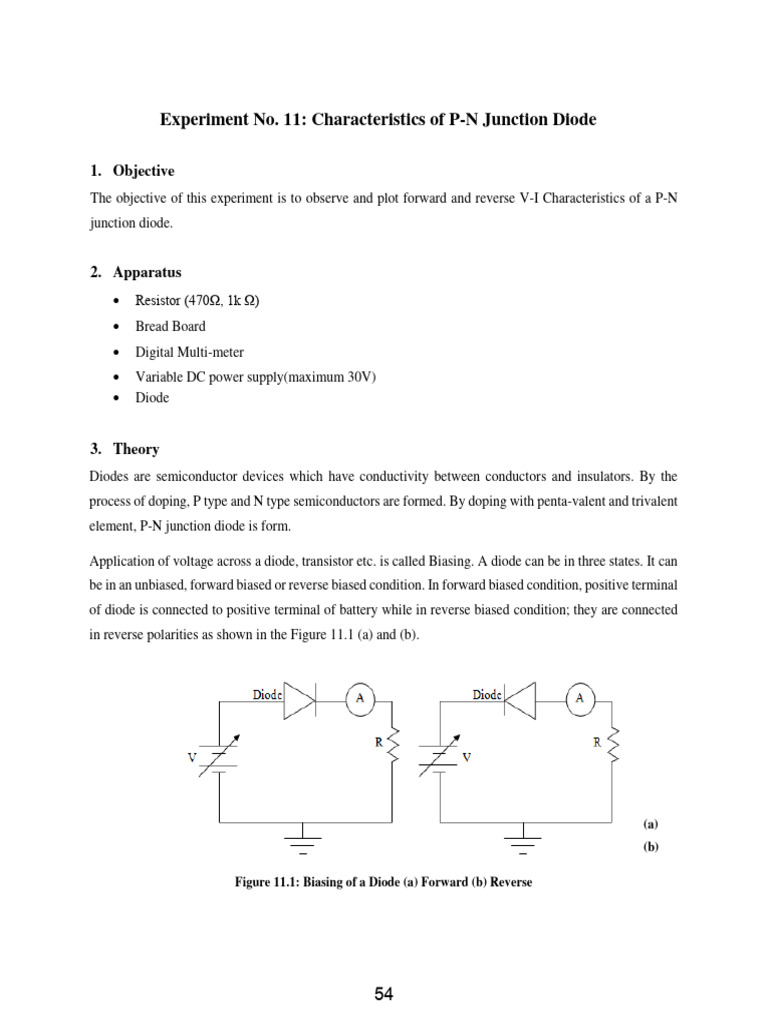Experiment No 11 - Pagenumber | PDF | P–N Junction | Diode