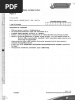 IB Math AA SL Formula Booklet 2025 | PDF | Logarithm | Area