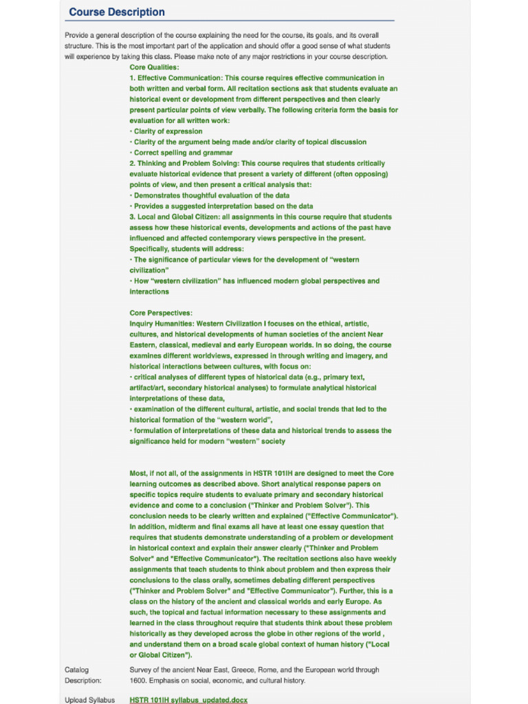 Example Course Description | PDF