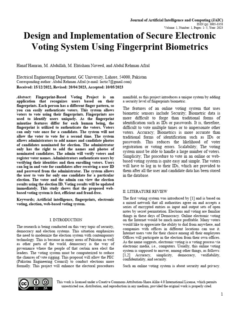 Design and Implementation of Secure Electronic Vot | Download Free PDF | Electronic Voting | Voting