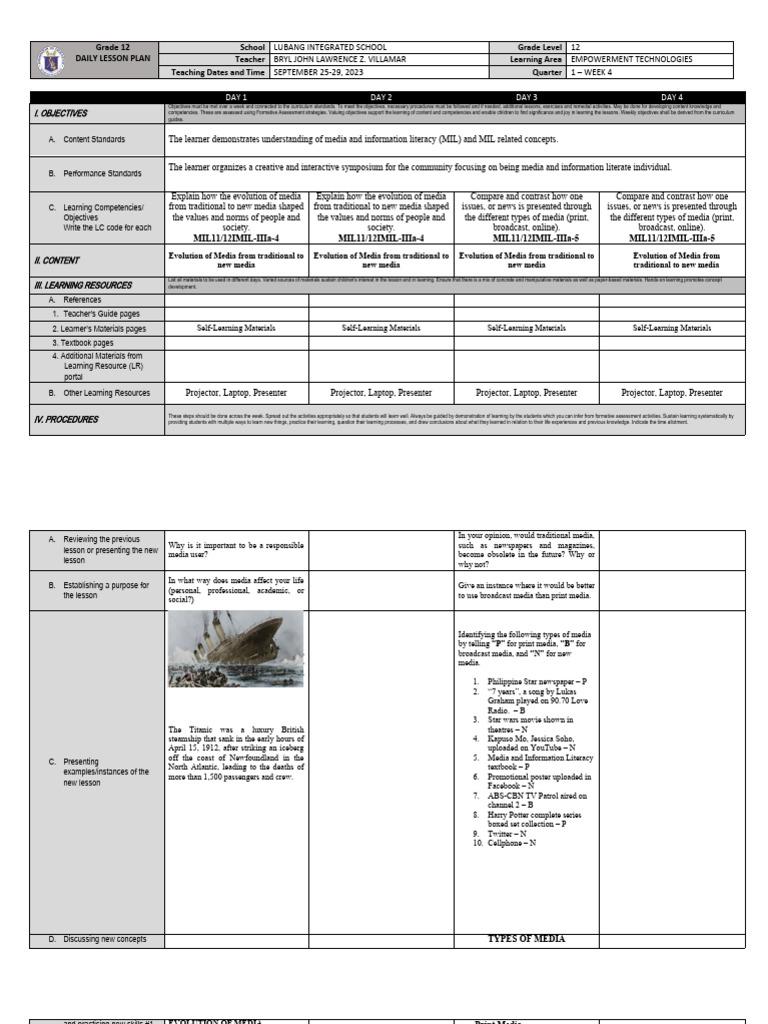 Mil - September 25-29, 2023 - Week 4 | PDF