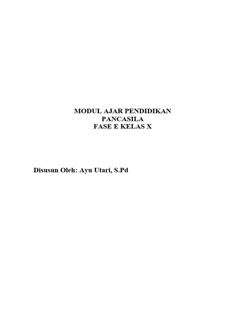 Ayu Utari - Modul Ajar 1 | PDF