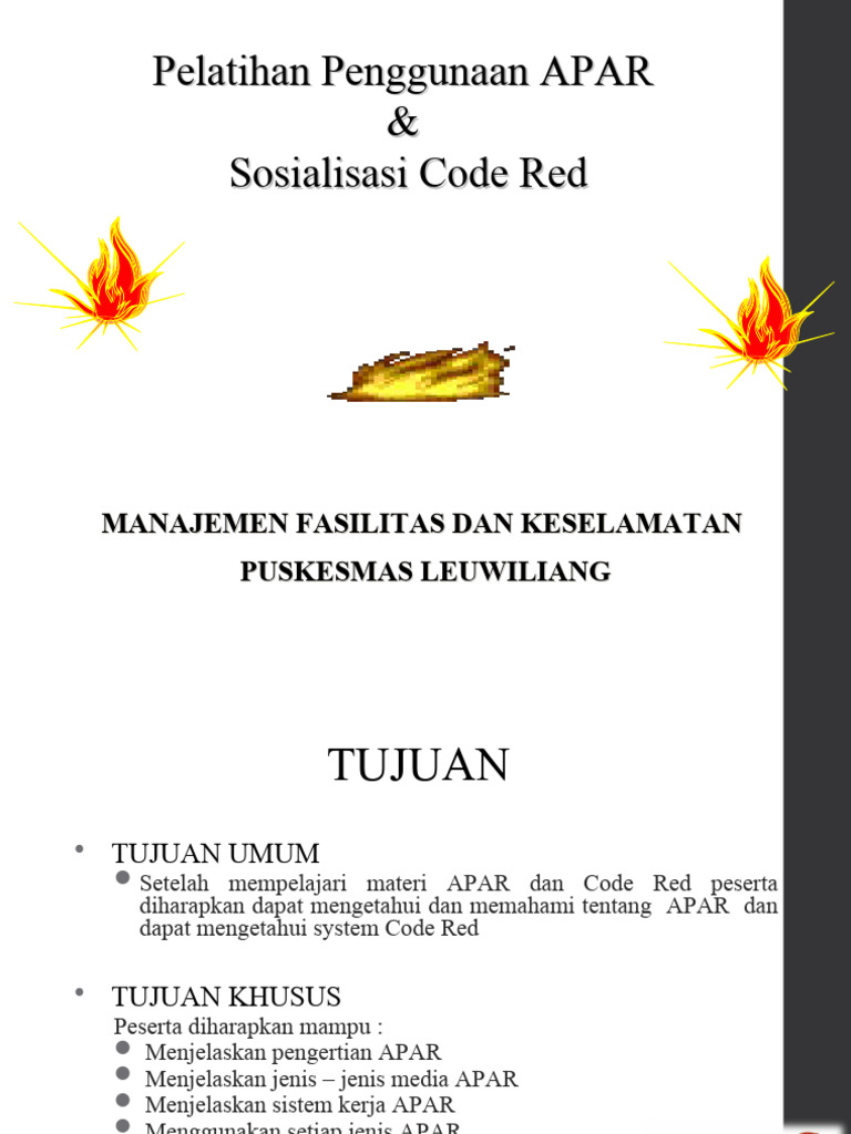 Pelatihan APAR & Code Red Puskesmas | PDF | Griya & Taman | Sains & Matematika