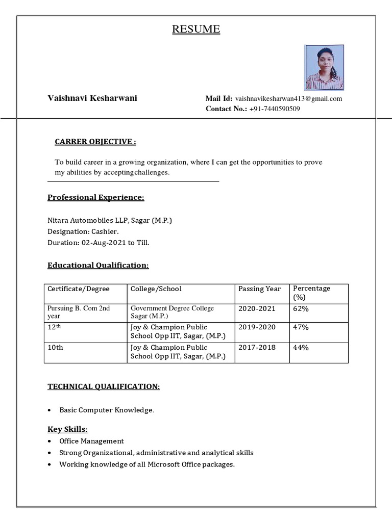 Vaishnavi CV | PDF