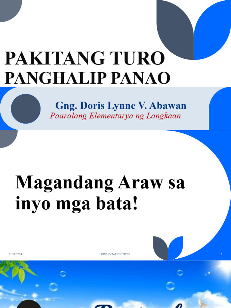 Magandang Araw Sa Inyo Mga Bata! | PDF