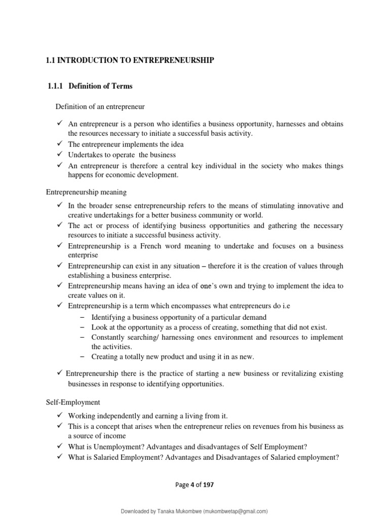 Introduction To Entrepreneurship | PDF Introduction To Entrepreneurship | PDF