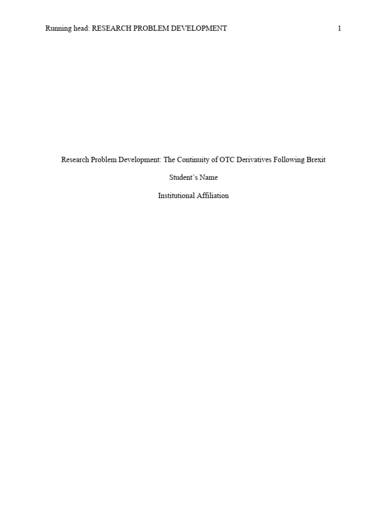 Research Problem Dev | PDF | Brexit | Derivative (Finance)