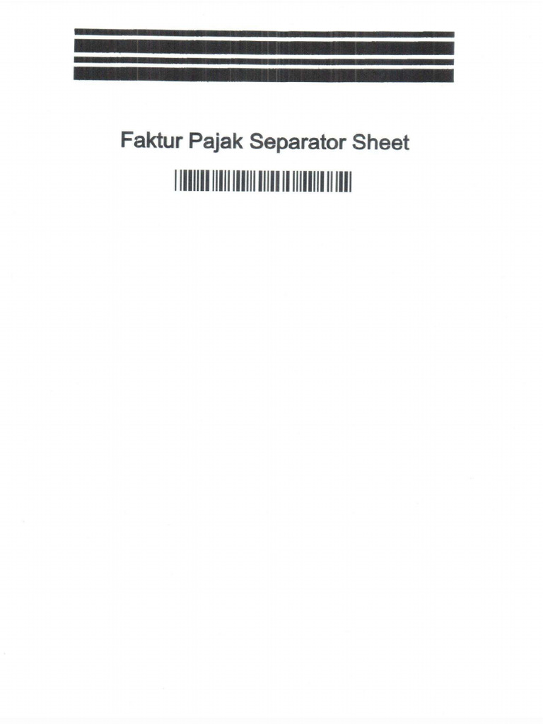 6. Faktur Pajak Separator Sheet | PDF
