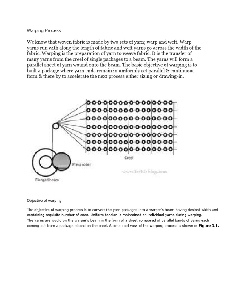 Warping Process | PDF
