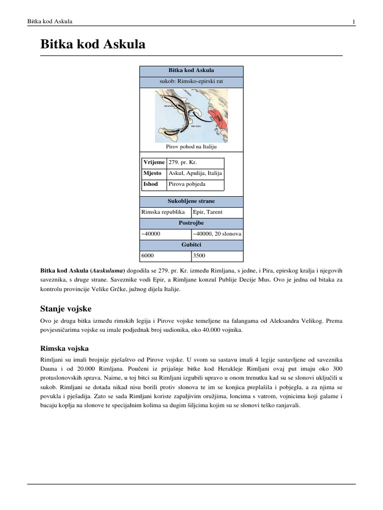 Bitka Kod Askula | PDF